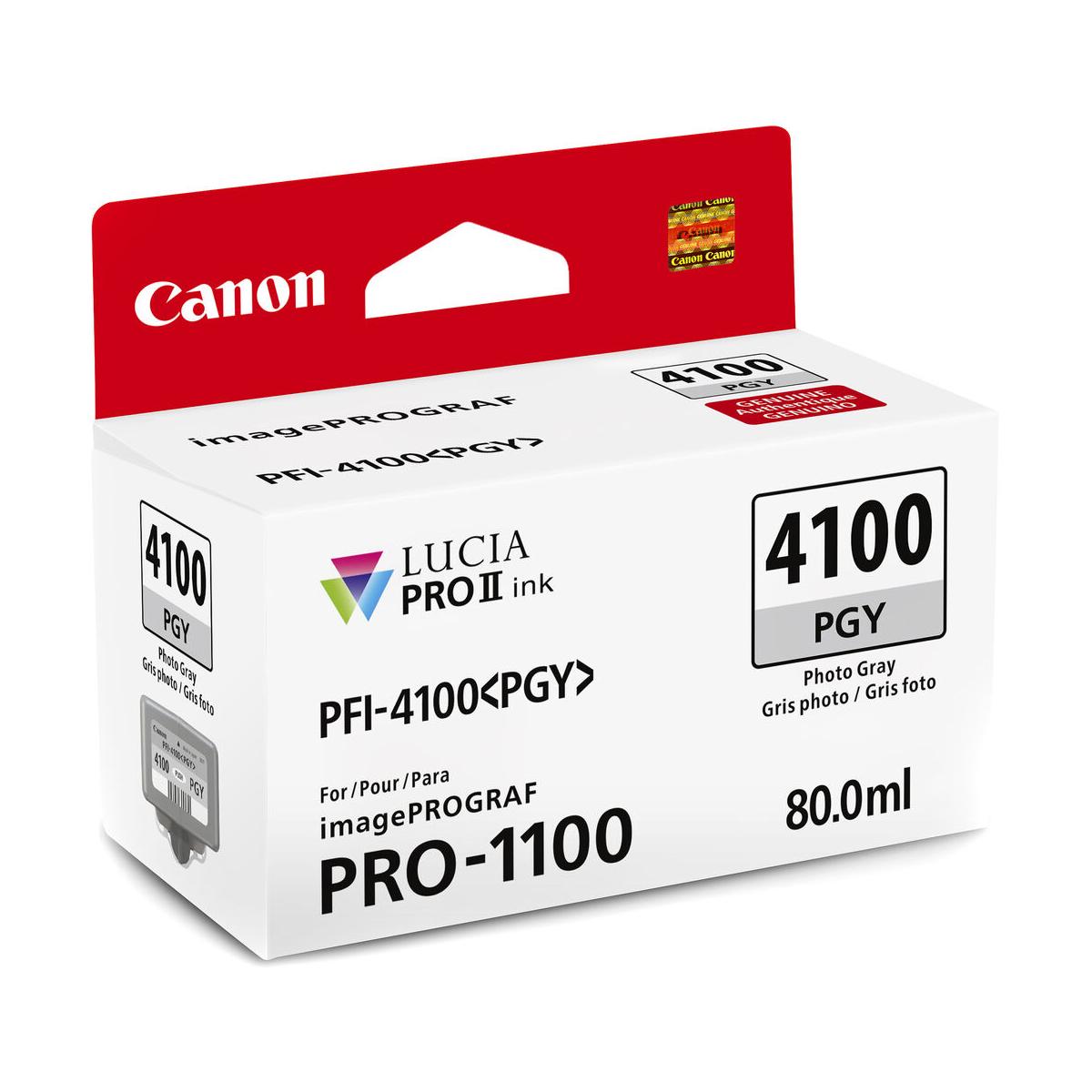 Canon PFI-4100 Photo Gray Pigment Ink Tank 80mL (PRO-1100)