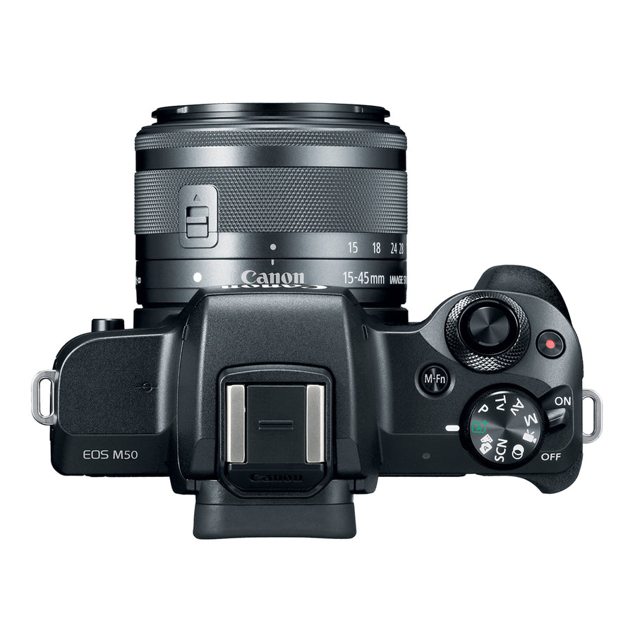 Canon EOS M50 with EF-M 15-45mm IS STM & EF-M 55-200 IS STM Lens Kit
